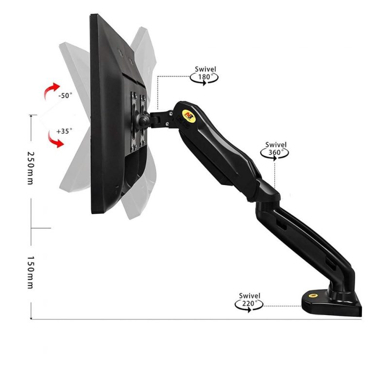 NB North Bayou F160 Dual Full Motion Ergonomic Monitor Arm | North Bayou